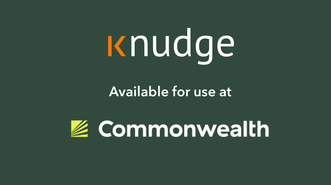 Knudge is approved for Commonwealth Financial Network - Knudge